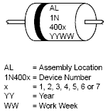 1N4004: Standard Rectifier, 400 V, 1.0 A